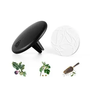 DELFINO Fig Black Lambskin Car Diffuser And Insert - Tesla