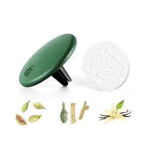 DELFINO Oud Green Lambskin Car Diffuser And Insert - Regular