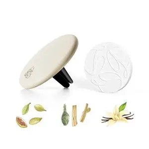 DELFINO Oud Cream Lambskin Car Diffuser And Insert - Regular