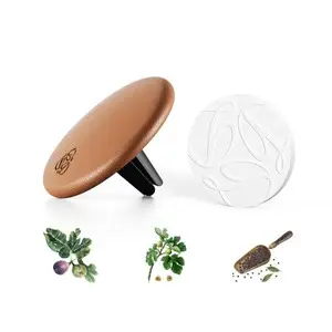 DELFINO Fig Camel Lambskin Car Diffuser And Insert - Regular