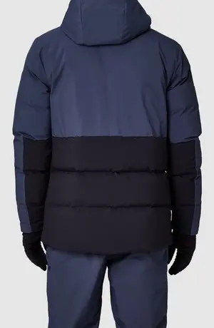 OUTDOOR RESEARCH Snowcrew 700 Fill Power Down Hooded Jacket - Atlantic/black