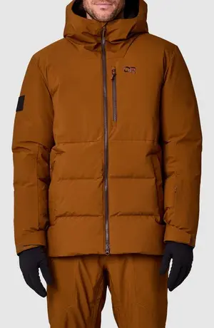 OUTDOOR RESEARCH Snowcrew 700 Fill Power Down Hooded Jacket - Pecan