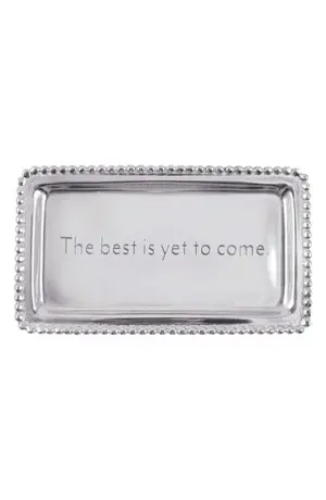 MARIPOSA The Best Is Yet To Come Tray - Silver