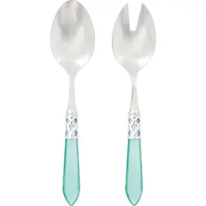 VIETRI Aladdin Two-piece Salad Servers - Aqua