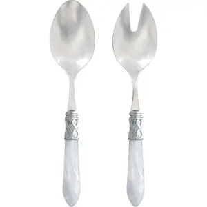 VIETRI Aladdin Two-piece Salad Servers - White