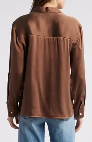 Rails Oak Satin Shirt