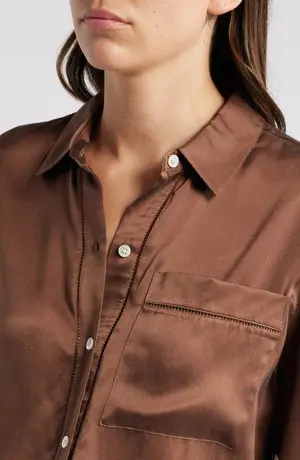 Rails Oak Satin Shirt