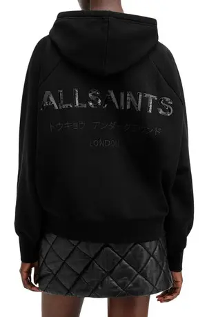 ALLSAINTS Talon Underground Sequin Logo Hoodie