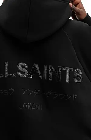 ALLSAINTS Talon Underground Sequin Logo Hoodie