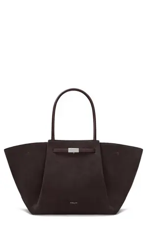 DEMELLIER New York East/west Leather Tote - Bordeaux