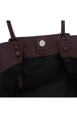 DEMELLIER New York East/west Leather Tote - Bordeaux