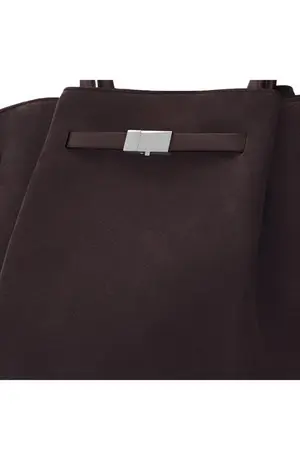 DEMELLIER New York East/west Leather Tote - Bordeaux