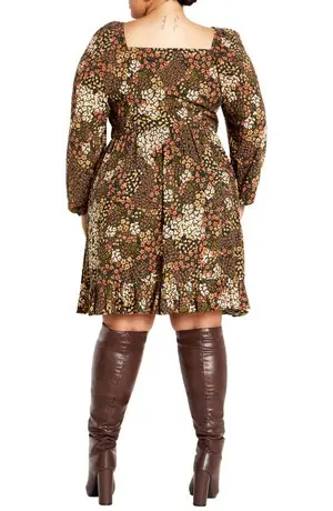 City Chic Tilly Floral Print Minidress
