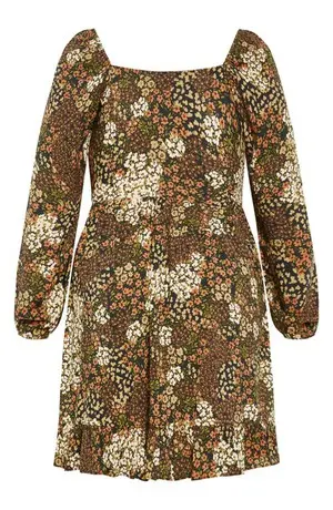 City Chic Tilly Floral Print Minidress