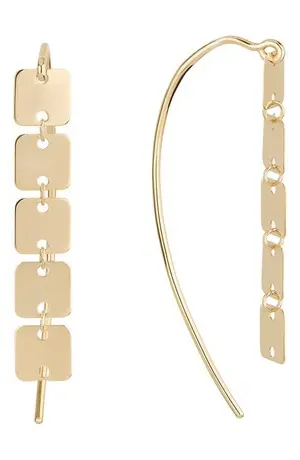 Lana Jewelry 14k Gold Square Linear Drop Earrings - Yellow Gold