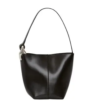 JW Anderson JW Anderson Corner Small Leather Bucket Bag - Black