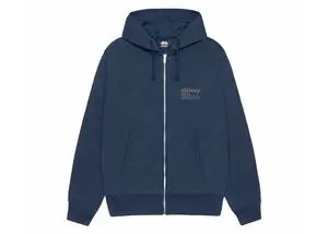 StÜssy DNA Zip Hoodie Navy