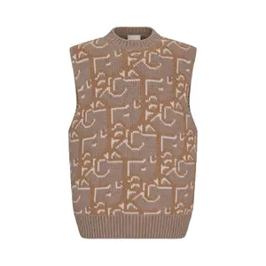 Dior Dior X Cactus Jack Oversized Sleeveless Sweater Brown