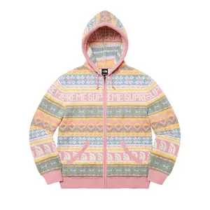 Supreme X The North Face Zip Up Hooded Sweater - Pink