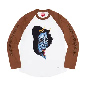 Supreme Demon Raglan Long-sleeve Top - White