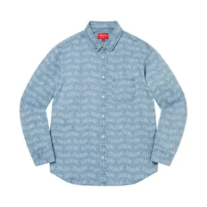Supreme Arc Jacquard Denim Shirt - Blue