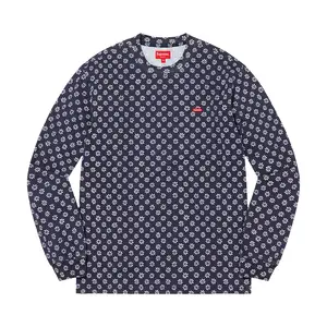 Supreme Small Box Long-sleeve Tee 'flowers - Blue