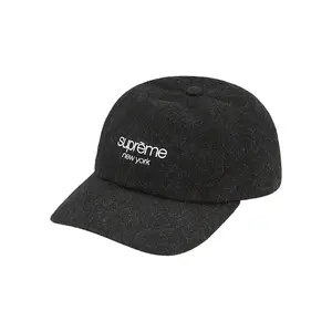 Supreme Waxed Wool 6-panel Cap - Black