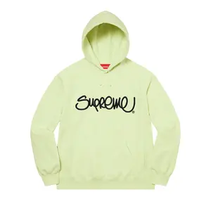 Supreme Raised Handstyle Hooded Sweatshirt - Green