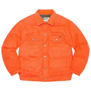 Supreme X Schott Canvas Down Trucker Jacket - Orange