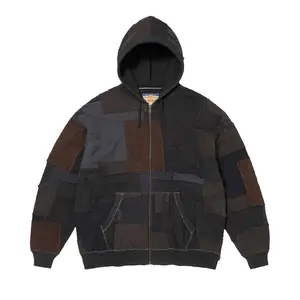 Supreme X Blackmeans Patchwork Zip Up Hooded Sweater
