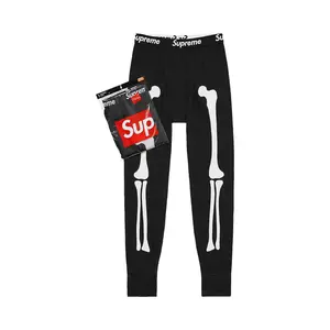 Supreme X Hanes Bones Thermal Pant - Black