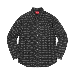 Supreme Arc Jacquard Denim Shirt - Black