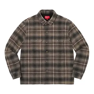 Supreme Shearling Lined Flannel Shirt - Black | Editorialist