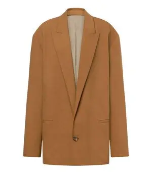 Philosophy Di Lorenzo Serafini Oversized Jacket In Tropical Wool - Marrone