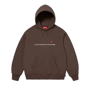 Supreme Shop Small Box Logo Chicago Hooded Sweatshirt - Brown