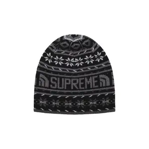 Supreme X The North Face Jacquard Knitted Beanie - Black