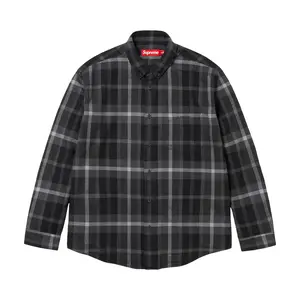 Supreme Plaid Flannel Shirt - Black