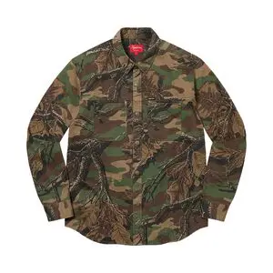 Supreme Branch Woodland Camo Snap Work Shirt - Multicolor
