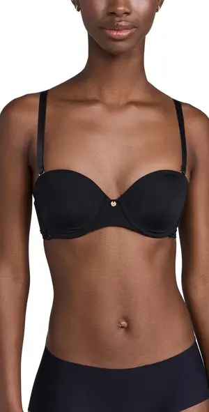 Natori Pure Luxe Strapless Contour Underwire Bra - Black Combo