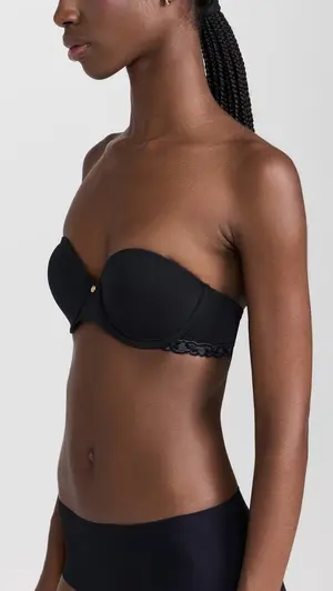 Natori Pure Luxe Strapless Contour Underwire Bra - Black Combo