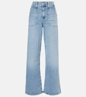 FRAME High-rise Wide-leg Jeans With Modern Pockets