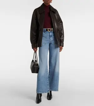 FRAME High-rise Wide-leg Jeans With Modern Pockets