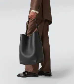 THE ROW N/s Park Large Leather Tote Bag