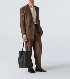 THE ROW N/s Park Large Leather Tote Bag