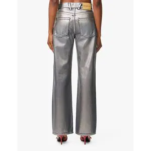 MISBHV Coated Dirt Low-rise Straight-leg Denim Jeans