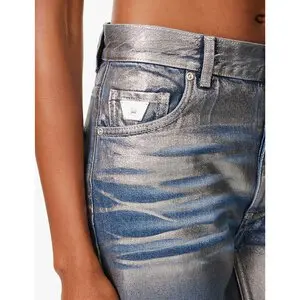 MISBHV Coated Dirt Low-rise Straight-leg Denim Jeans