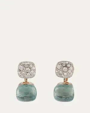 Pomellato Nudo 18k Rose Gold And Diamond Drop Earrings - Two Tone Gold