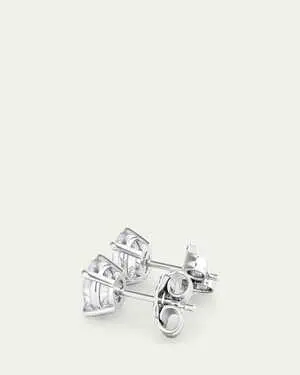 HAUTECARAT 18k Lab Grown Diamond Stud Earrings, 4.0tcw
