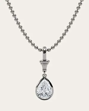 HAUTECARAT 18k Gold 3.0tcw Lab Grown Diamond Pendant Necklace - Blackened Gold