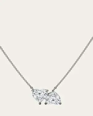 HAUTECARAT 18k Gold Heart Shape Lab Grown Diamond Necklace - Rose Gold